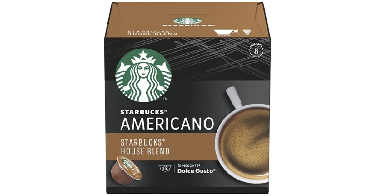 Nescafe Dolce Gusto Starbucks Coffee Capsule Americano House Blend ...